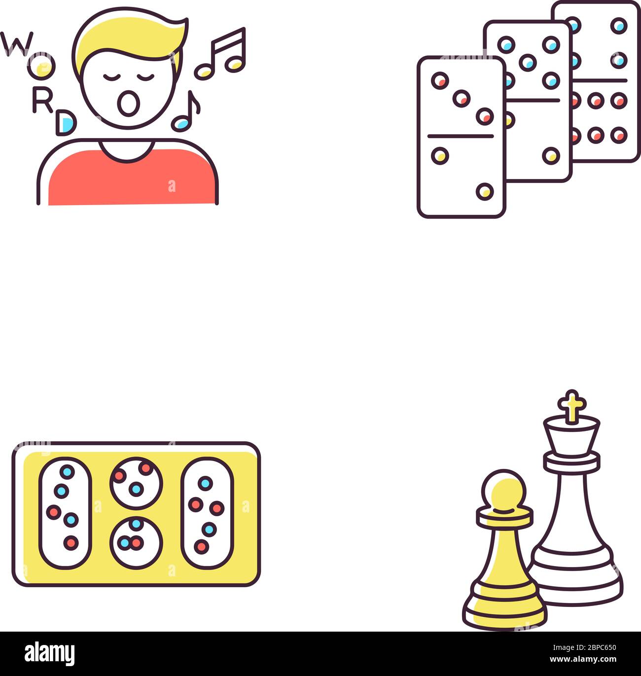 Entertainment activities RGB color icons set Stock Vector Image & Art ...