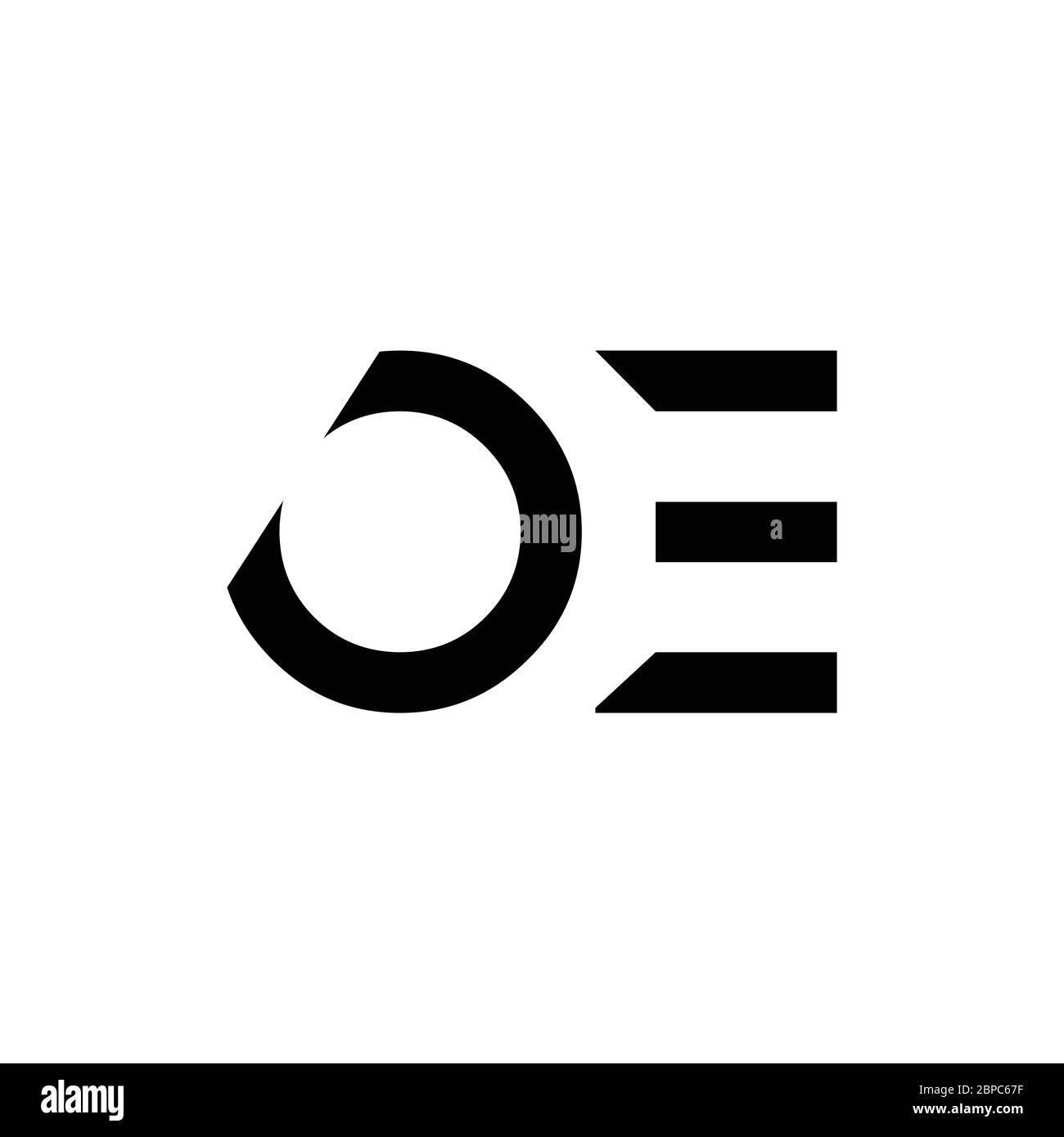 Initial Simple Letter OE Logo Design Vector Template. Abstract Minimal ...