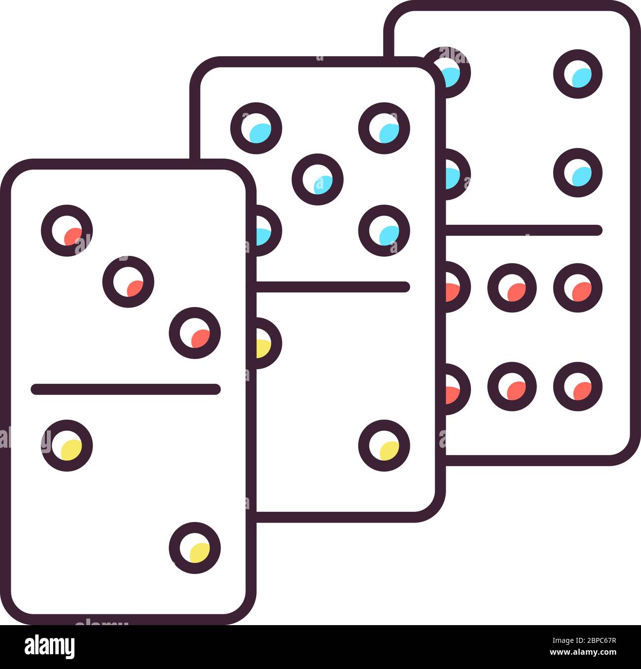 Dominoes RGB color icon Stock Vector Image & Art - Alamy