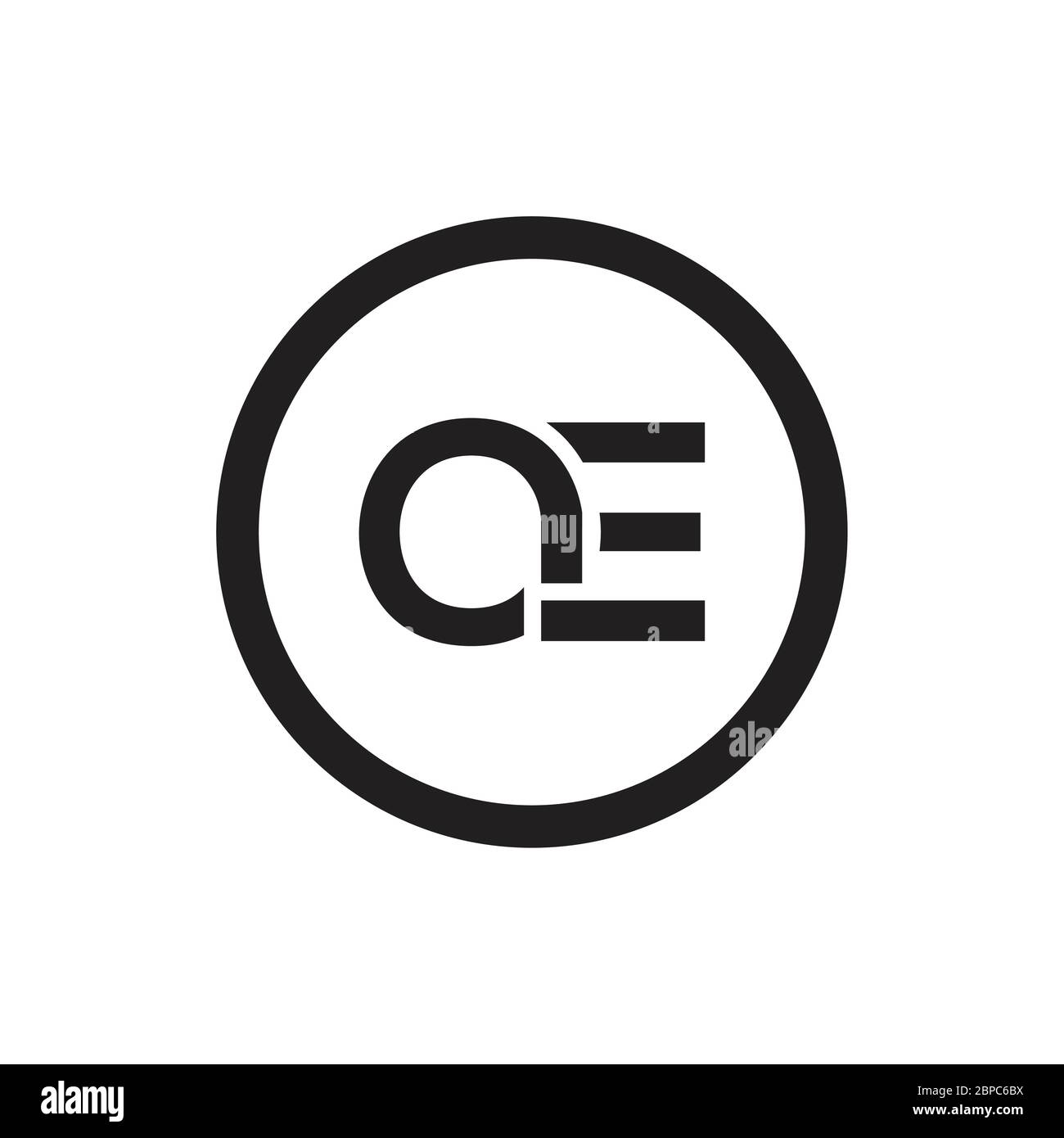 Initial Simple Letter OE Logo Design Vector Template. Abstract Minimal ...