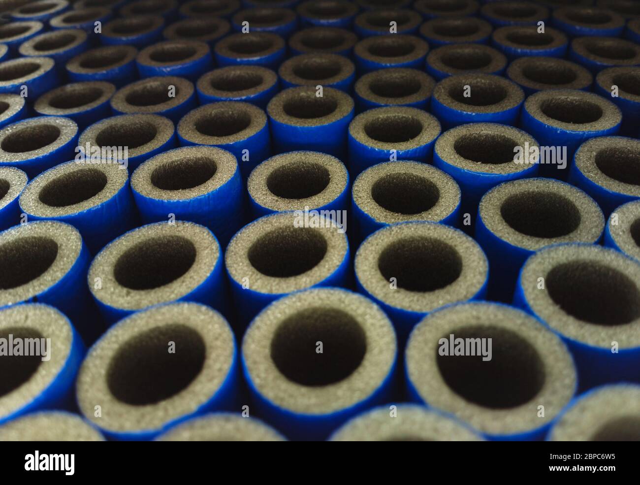 Blue construction foam tubes hi-res stock photography and images - Alamy