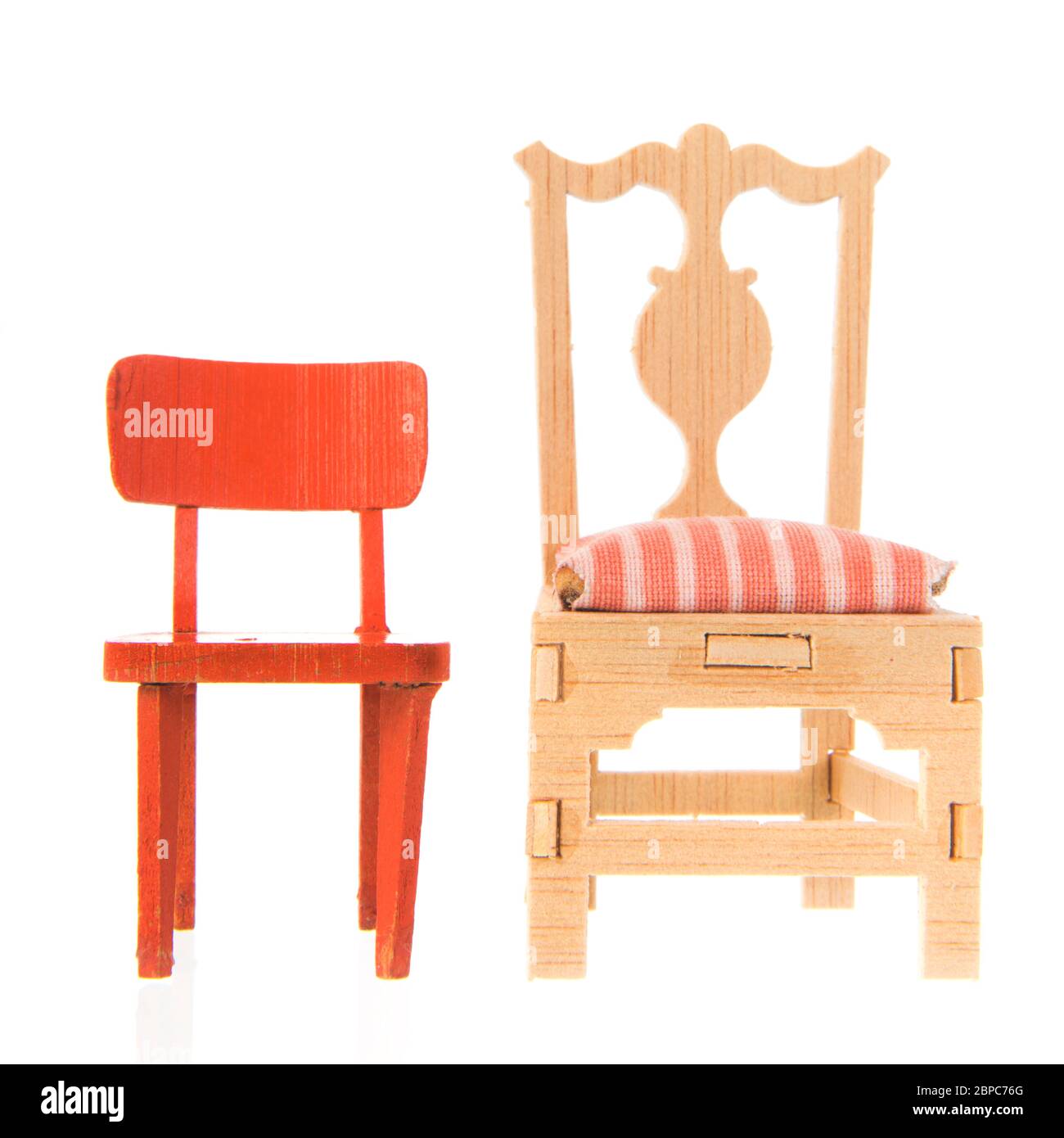 Empty chairs isolated over white background Stock Photo - Alamy