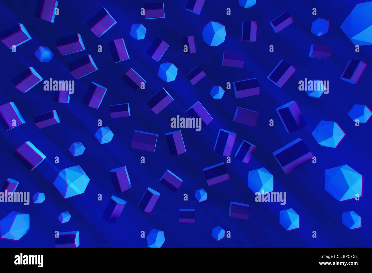 Random dark geometric shapes 3d render design element Stock Photo - Alamy