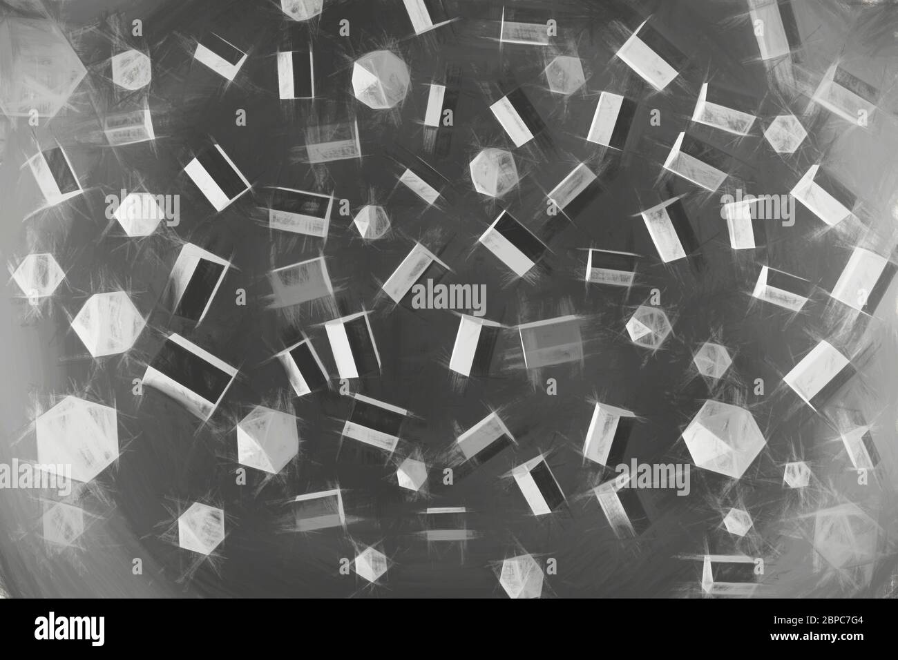 Geometric shapes ion space illustration design element Stock Photo - Alamy