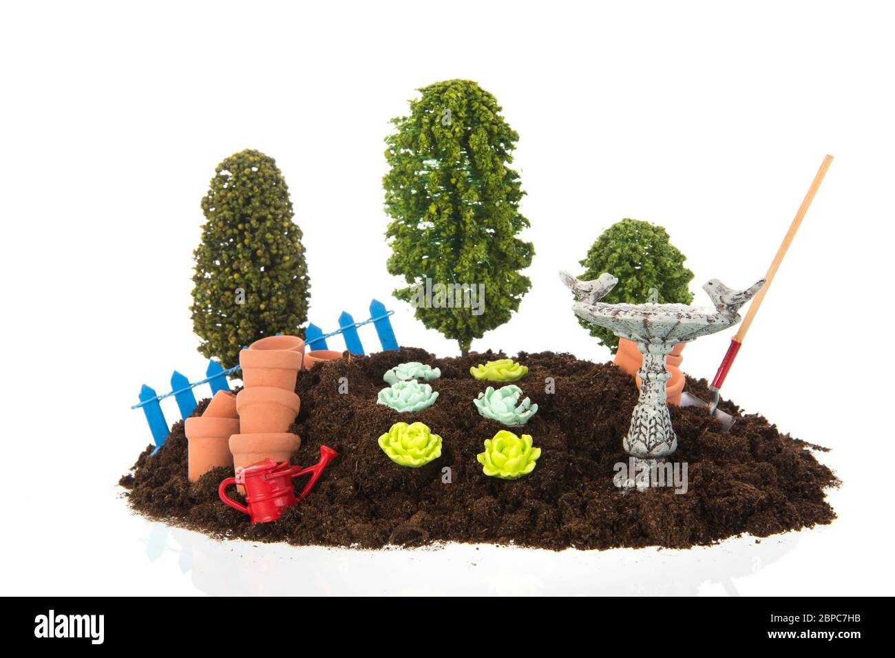 Vegetable garden isolated on white background Stock Photo - Alamy