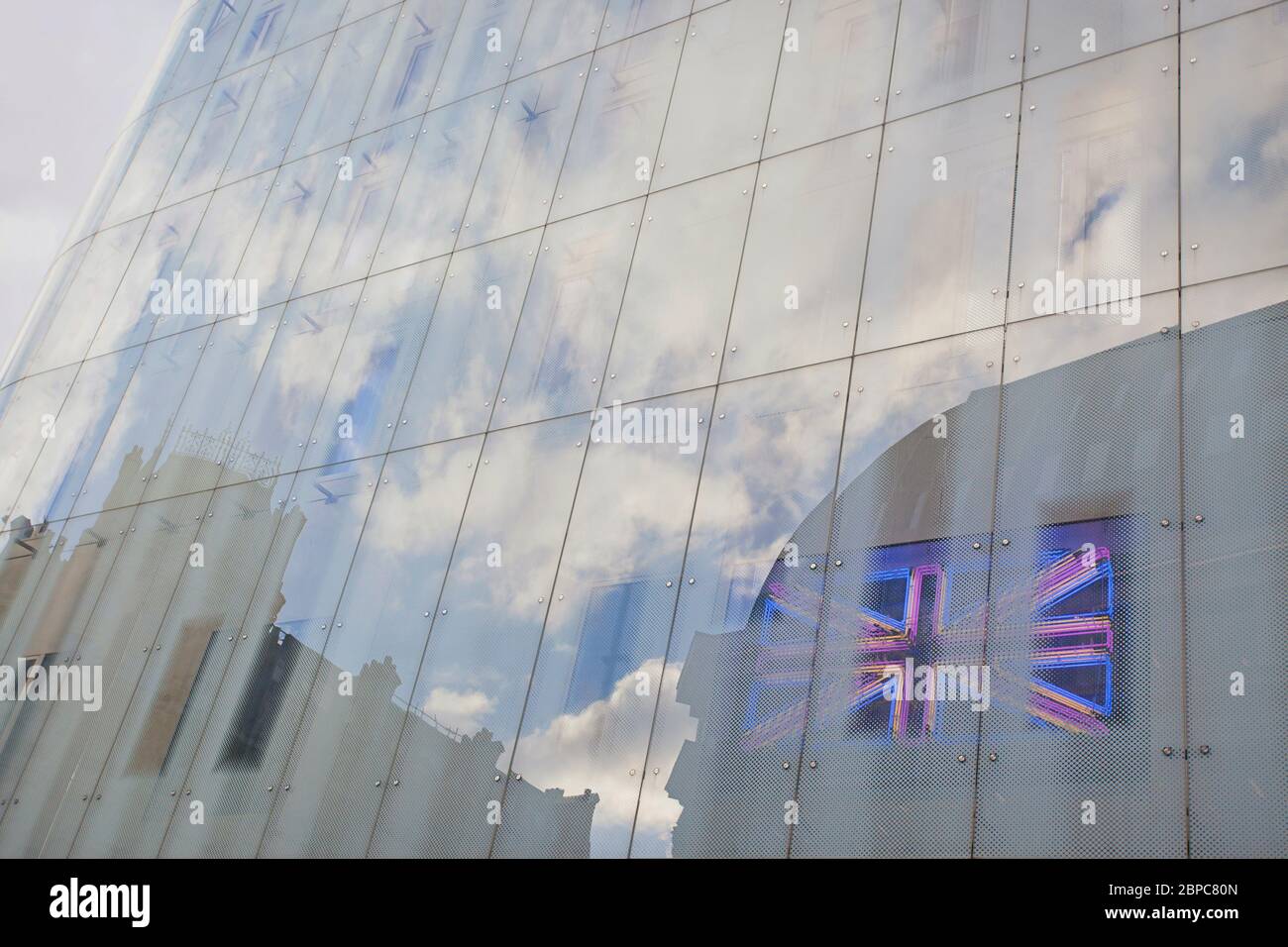 British Flag in Neon, The Perception W Hotel, London Stock Photo - Alamy