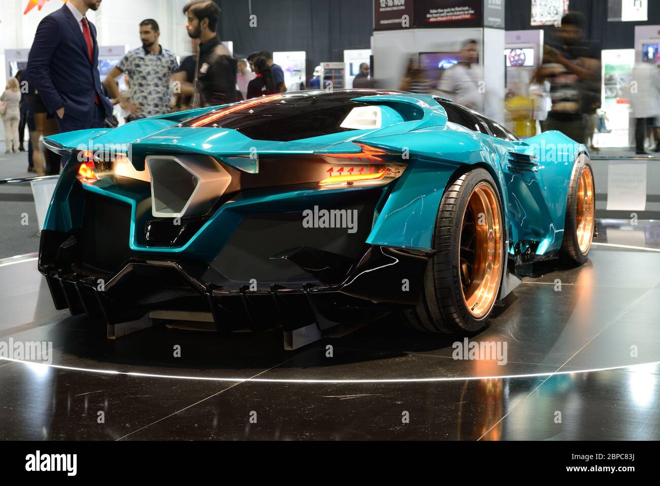 DUBAI, UAE - NOVEMBER 16: The Ajlani Motors Drakuma concept is on Dubai ...