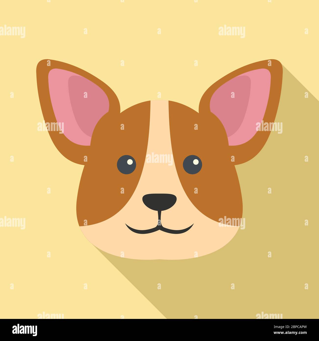 Corgi icon. Flat illustration of corgi vector icon for web design Stock ...