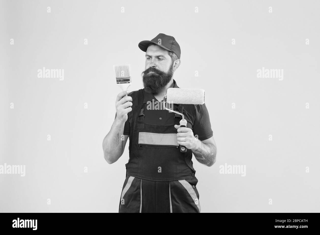 Hard painting brush Black and White Stock Photos & Images - Alamy