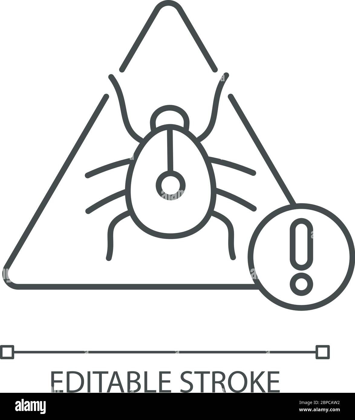 Computer virus pixel perfect linear icon Stock Vector Image & Art - Alamy