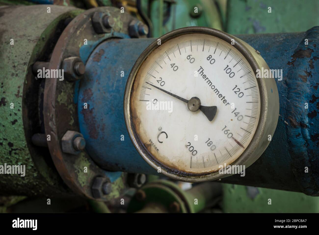 Thermometer in an industrial pipeline Stock Photo - Alamy