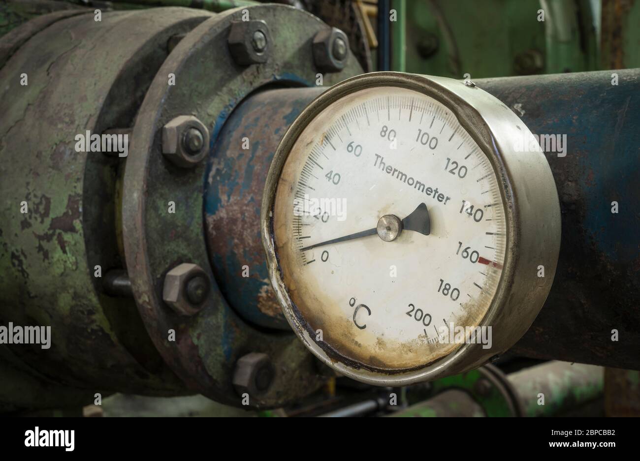 Thermometer in an industrial pipeline Stock Photo - Alamy