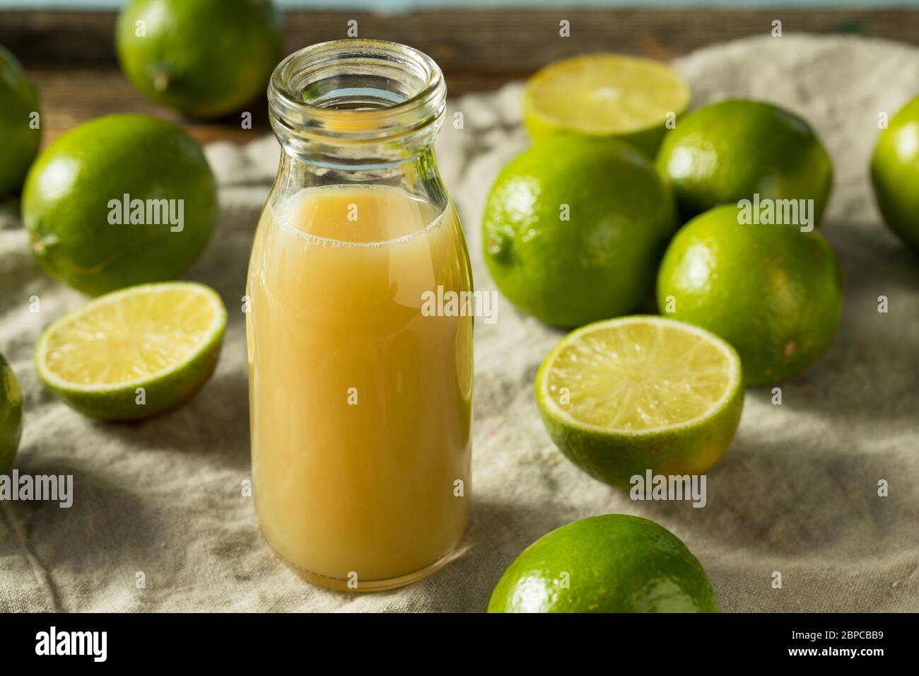 Raw Organic Fresh Lime Juice Ready to Use Stock Photo - Alamy