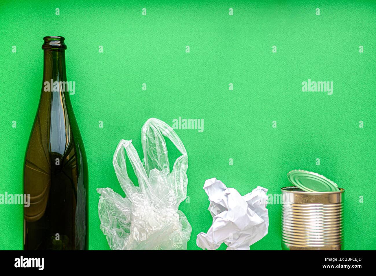 garbage, ecology, garbage sorting concept - layout of waste sorting ...