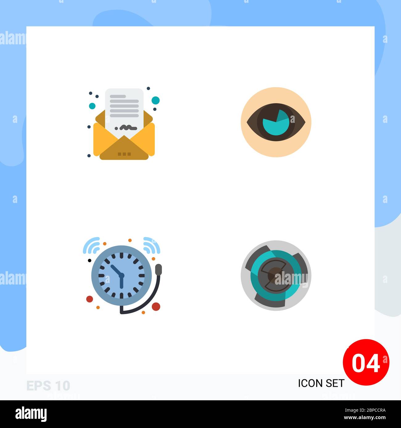 Stock Vector Icon Pack of 4 Line Signs and Symbols for business mail ...