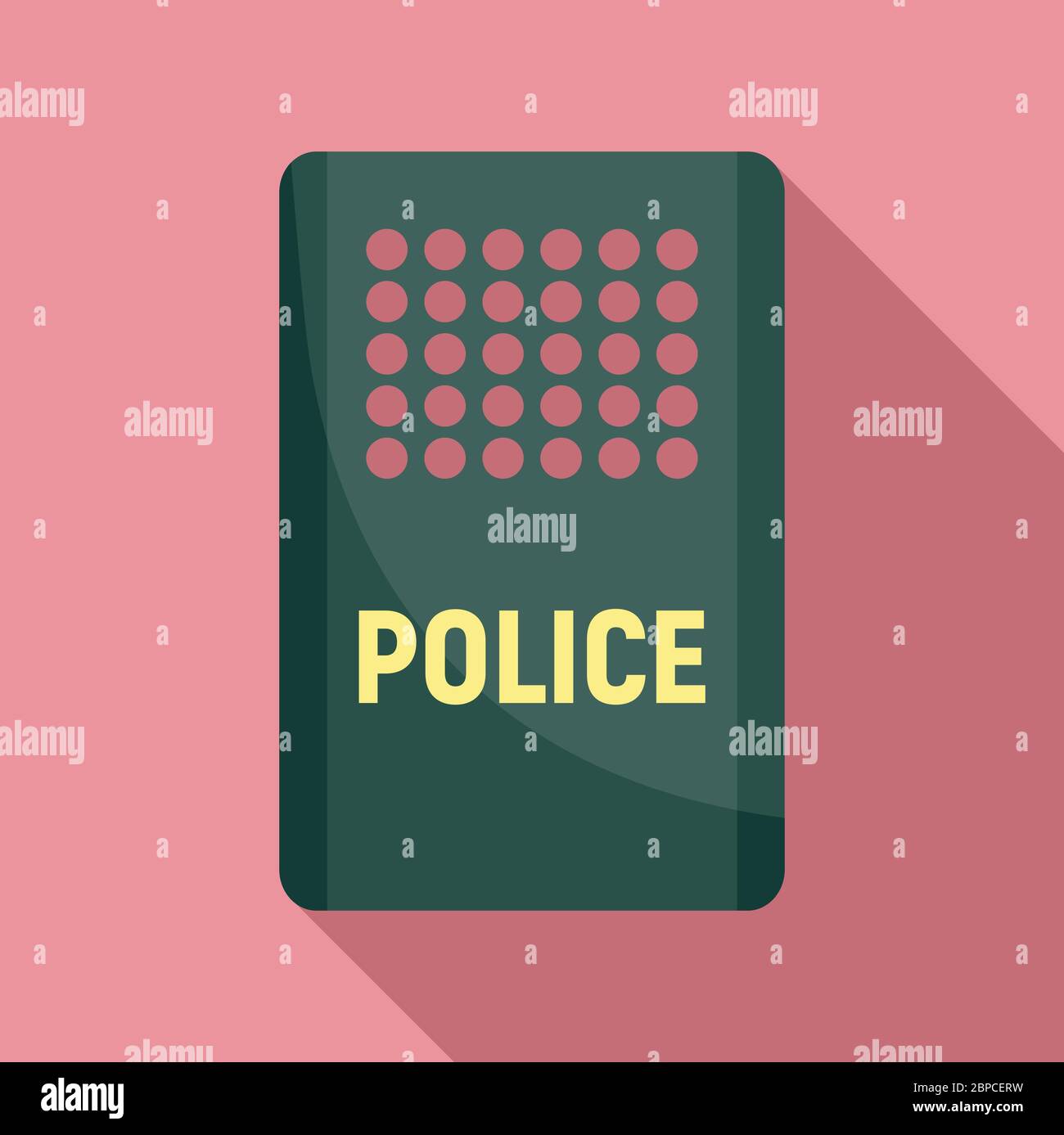 Police shield icon. Flat illustration of police shield vector icon for ...