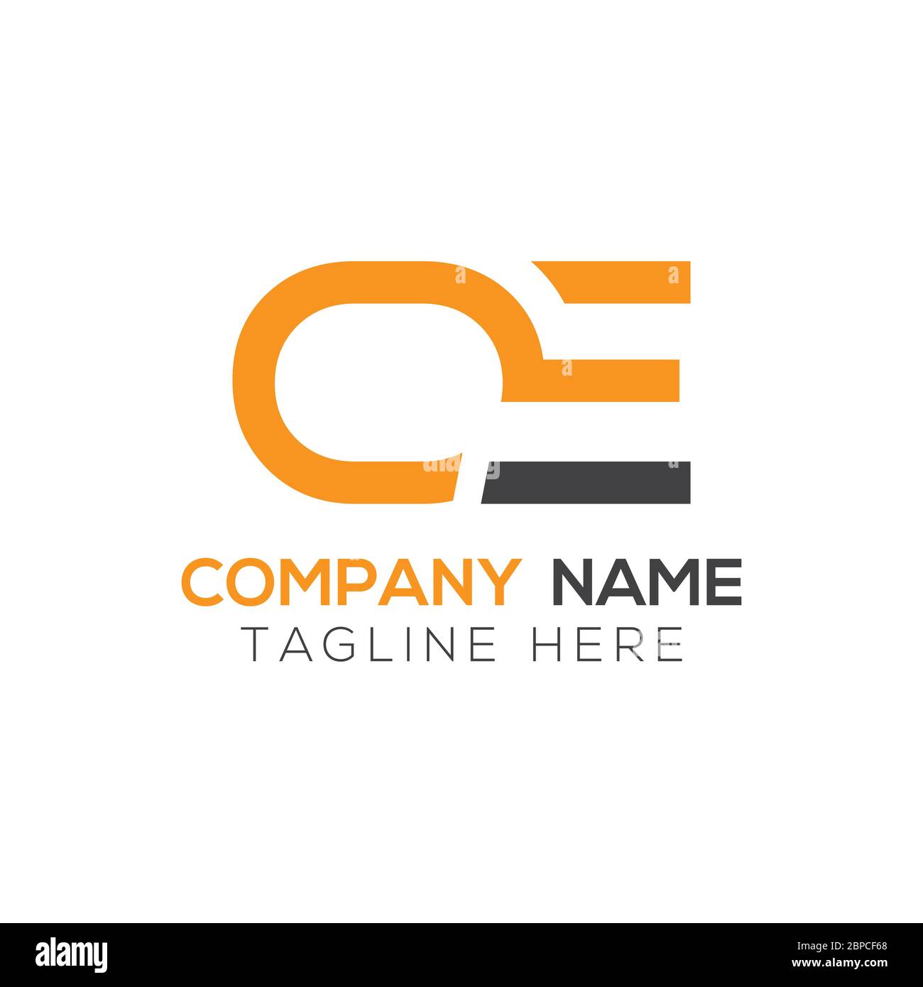 Initial Simple Letter OE Logo Design Vector Template. Abstract Minimal ...