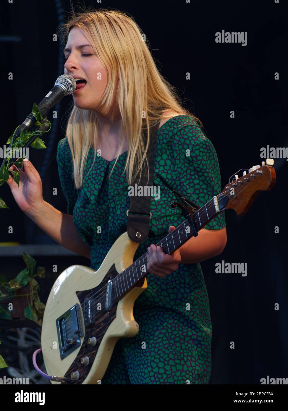 Montreal, Canada. French singer songwriter, Laurence-Anne performs on ...