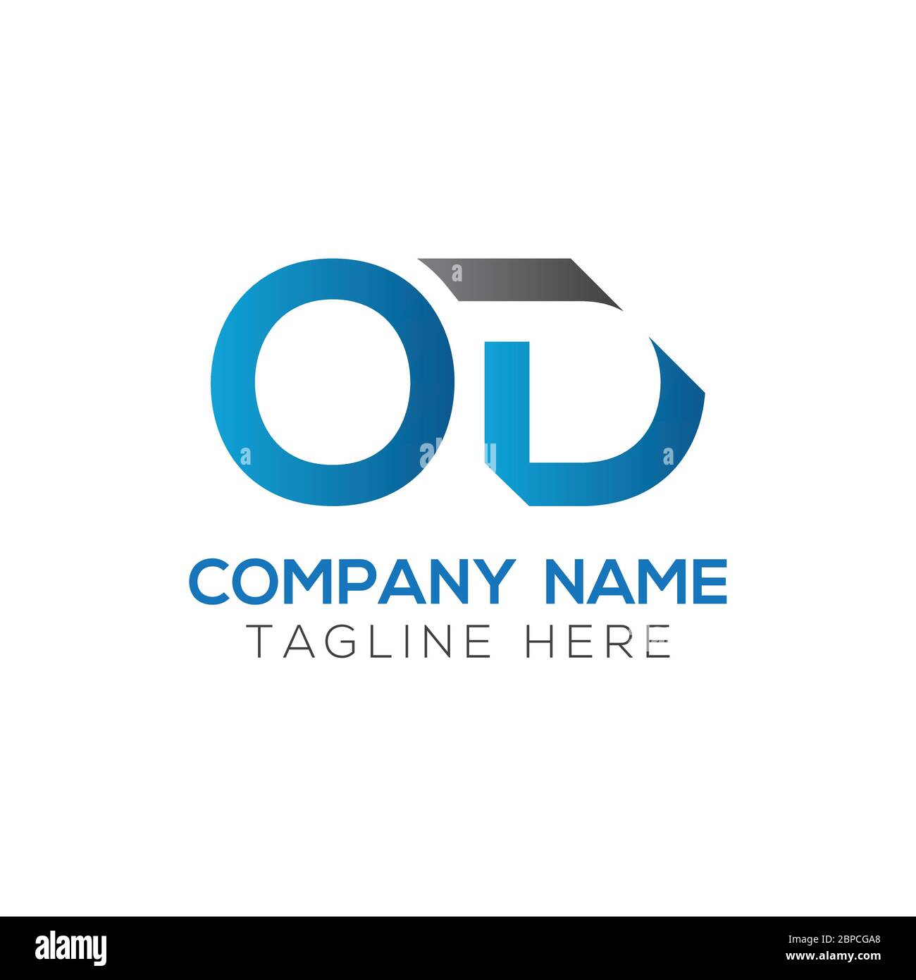Initial Simple Letter OD Logo Design Vector Template. Abstract Minimal ...