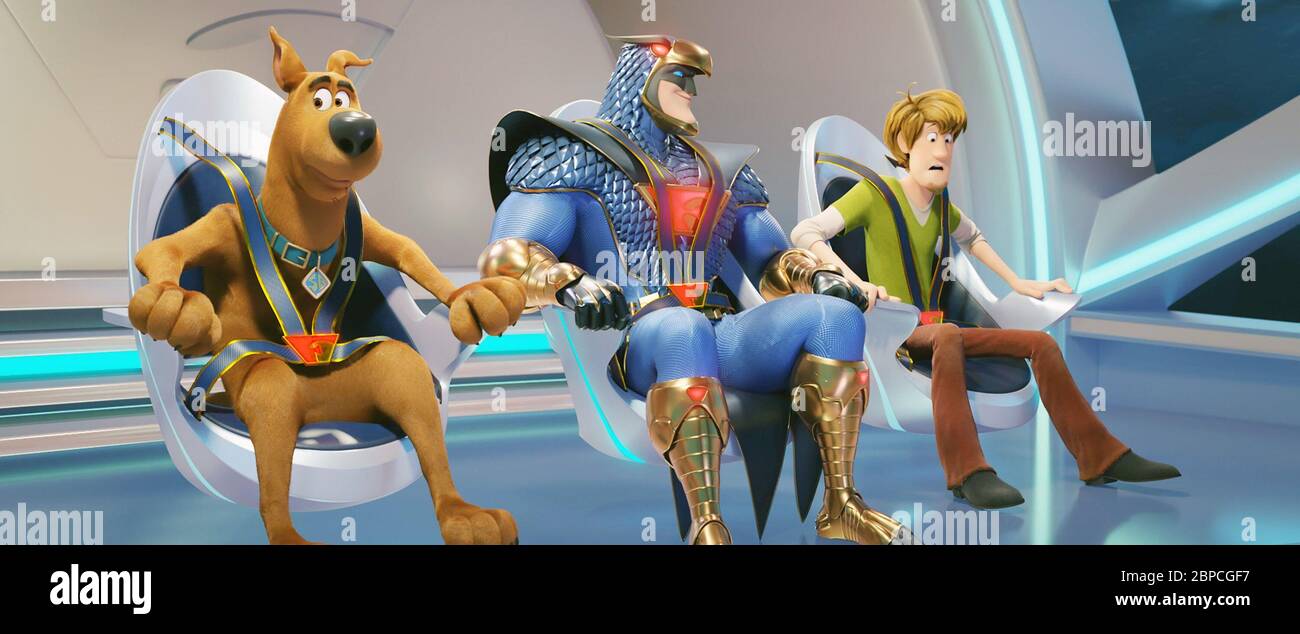 SCOOB!, from left: Scooby-Doo (voice: Frank Welker), Blue Falcon (voice ...