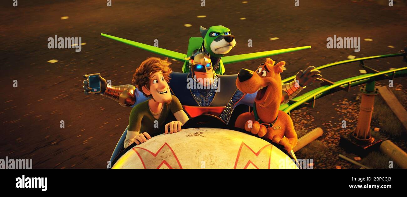 SCOOB!, from left: Shaggy (voice: Will Forte), Blue Falcon (voice: Mark ...