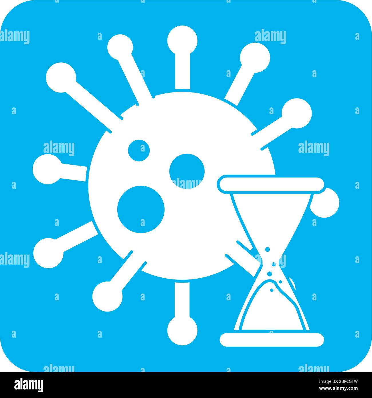 covid 19 coronavirus prevention clock time vector illustration block ...