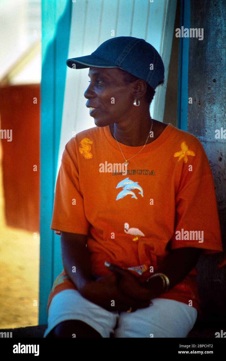 Codrington Barbuda Tour Guide Wearing Baseball Cap Stock Photo - Alamy