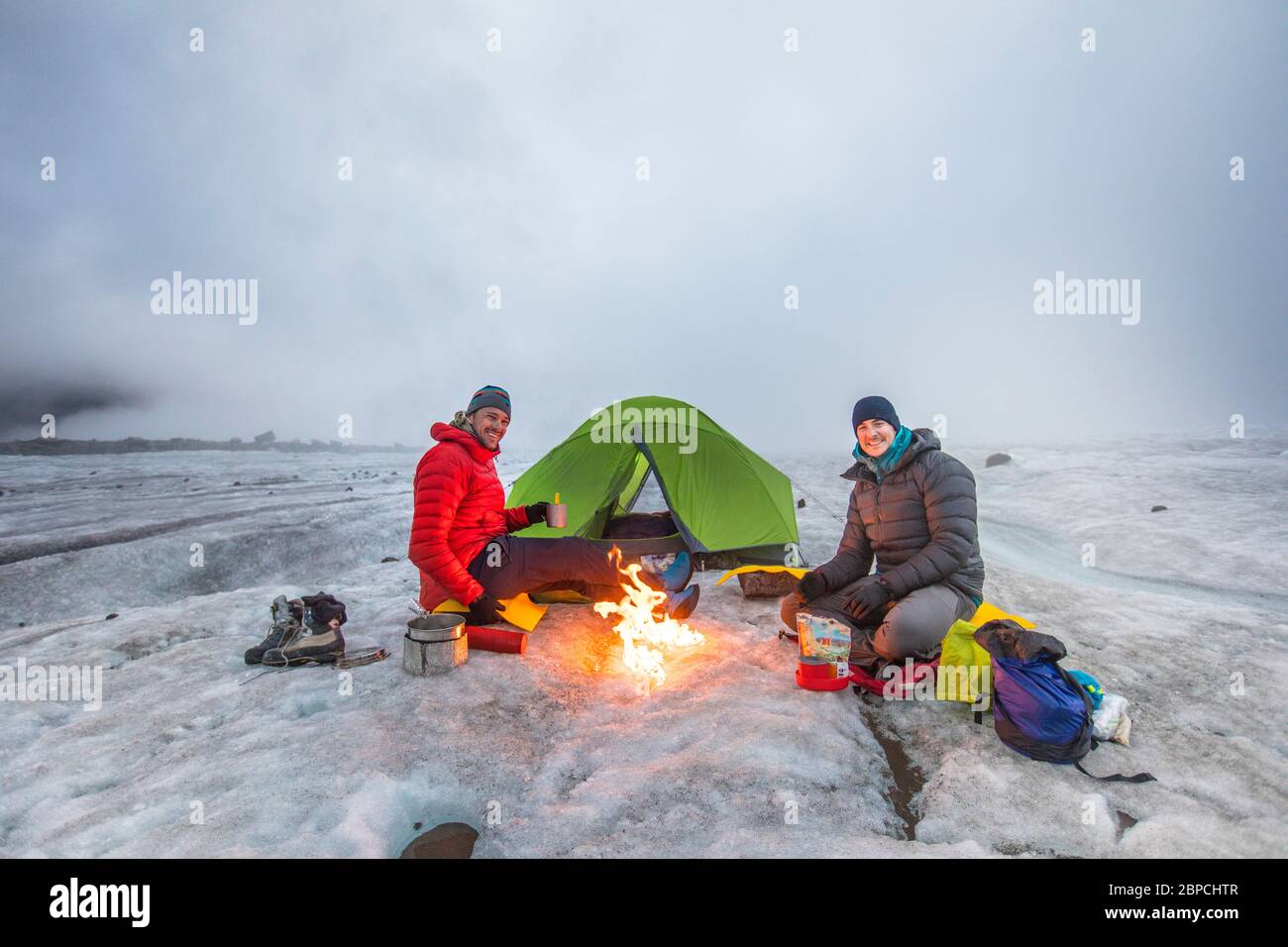 Campfire on a glacier hi-res stock photography and images - Alamy