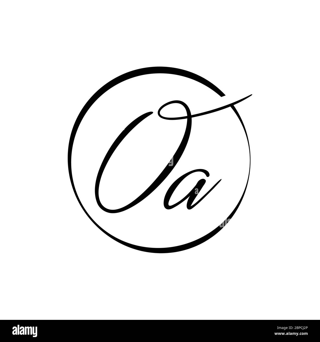 Initial Simple Letter OA Logo Design Vector Template. Abstract Minimal ...