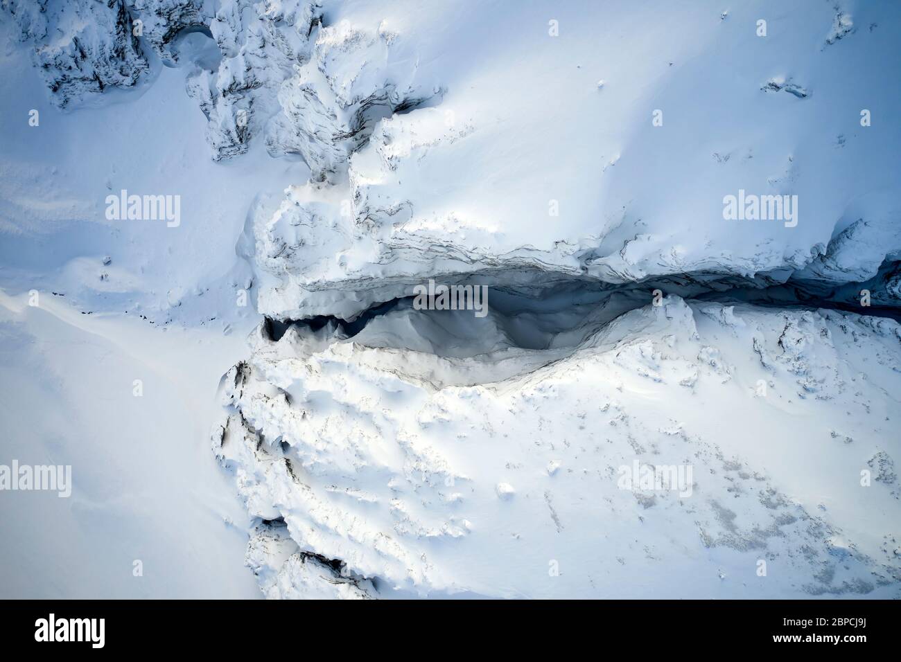 From above of spectacular scenery of mountain gorge in highlands ...