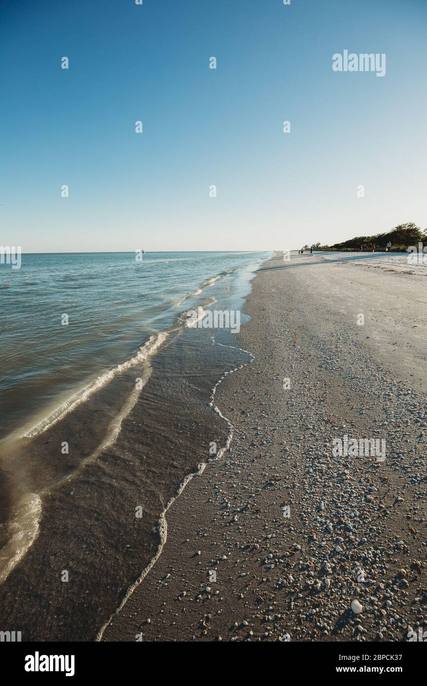 Safer at Home orders for Florida Beachgoers leave beach empty Stock ...