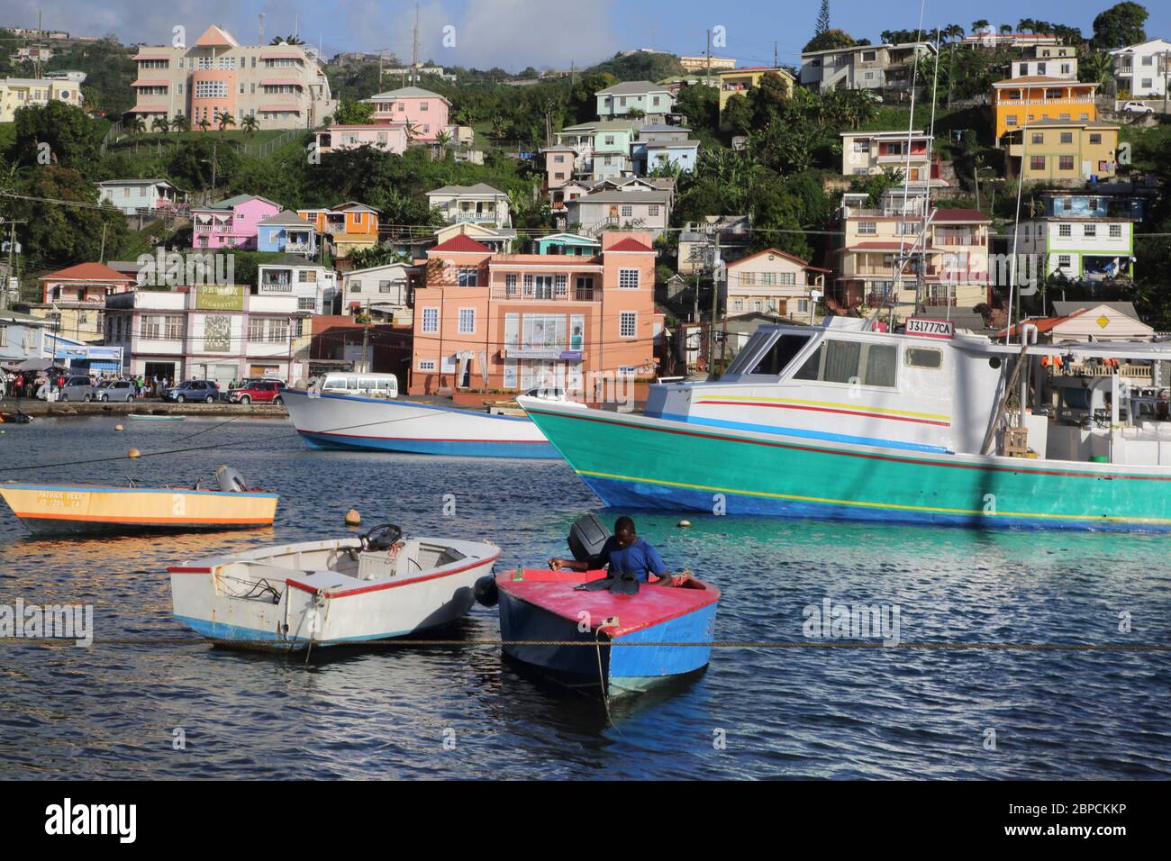 Small boats windward islands hi-res stock photography and images - Alamy