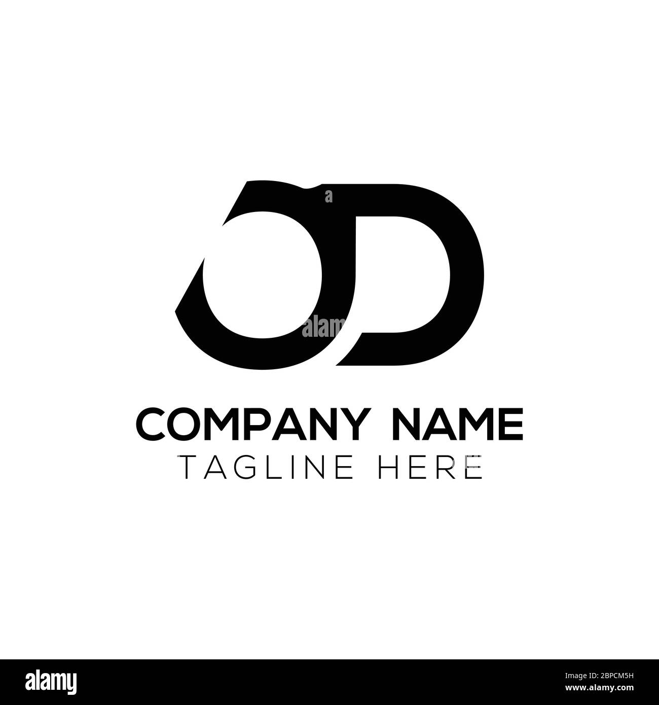 Initial Simple Letter OD Logo Design Vector Template. Abstract Minimal ...