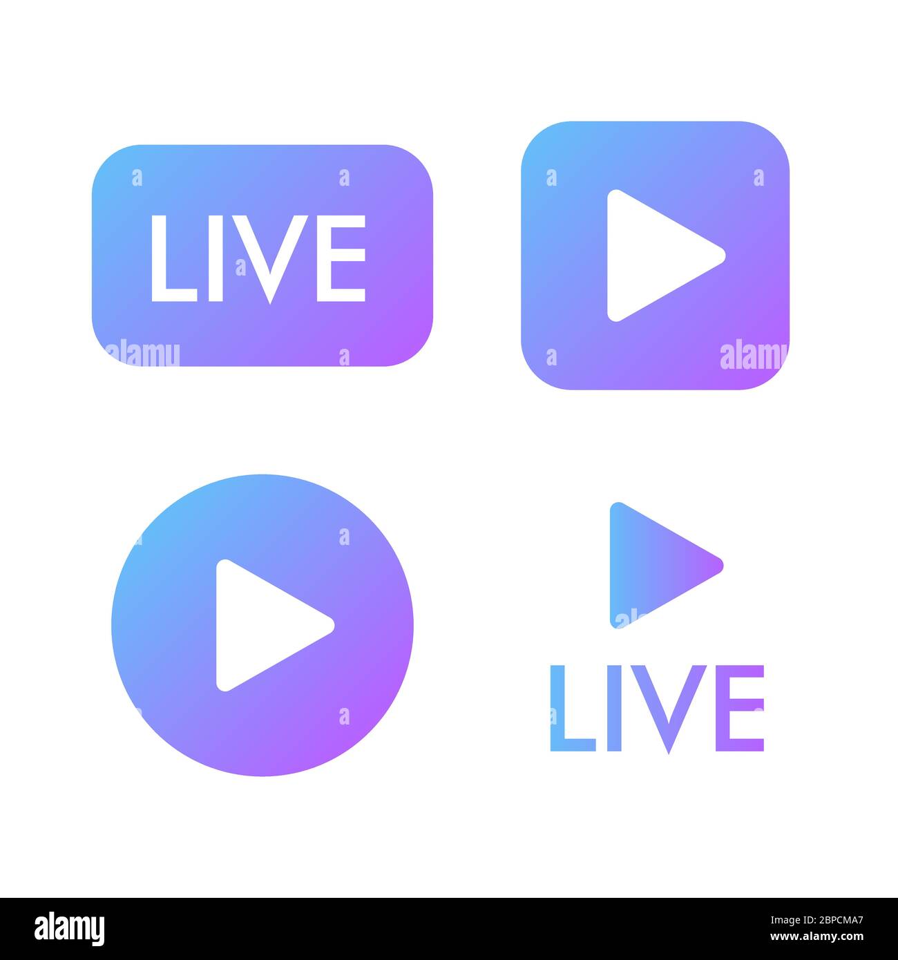 Live stream violet icon on a white background. Blogger streaming online ...