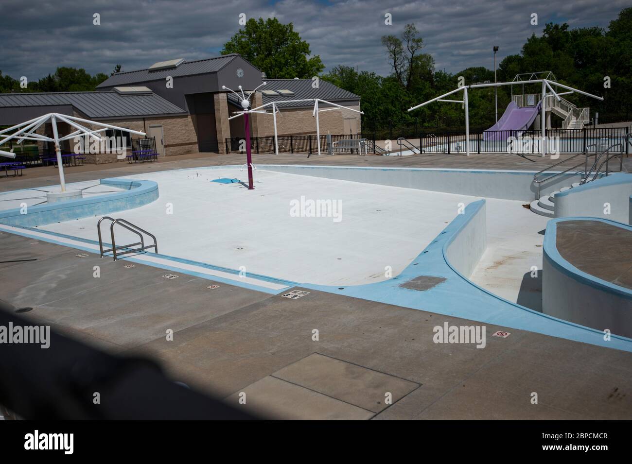 Manhattan, Kansas, USA. 17th May, 2020. Cico Pool sits empty as all ...