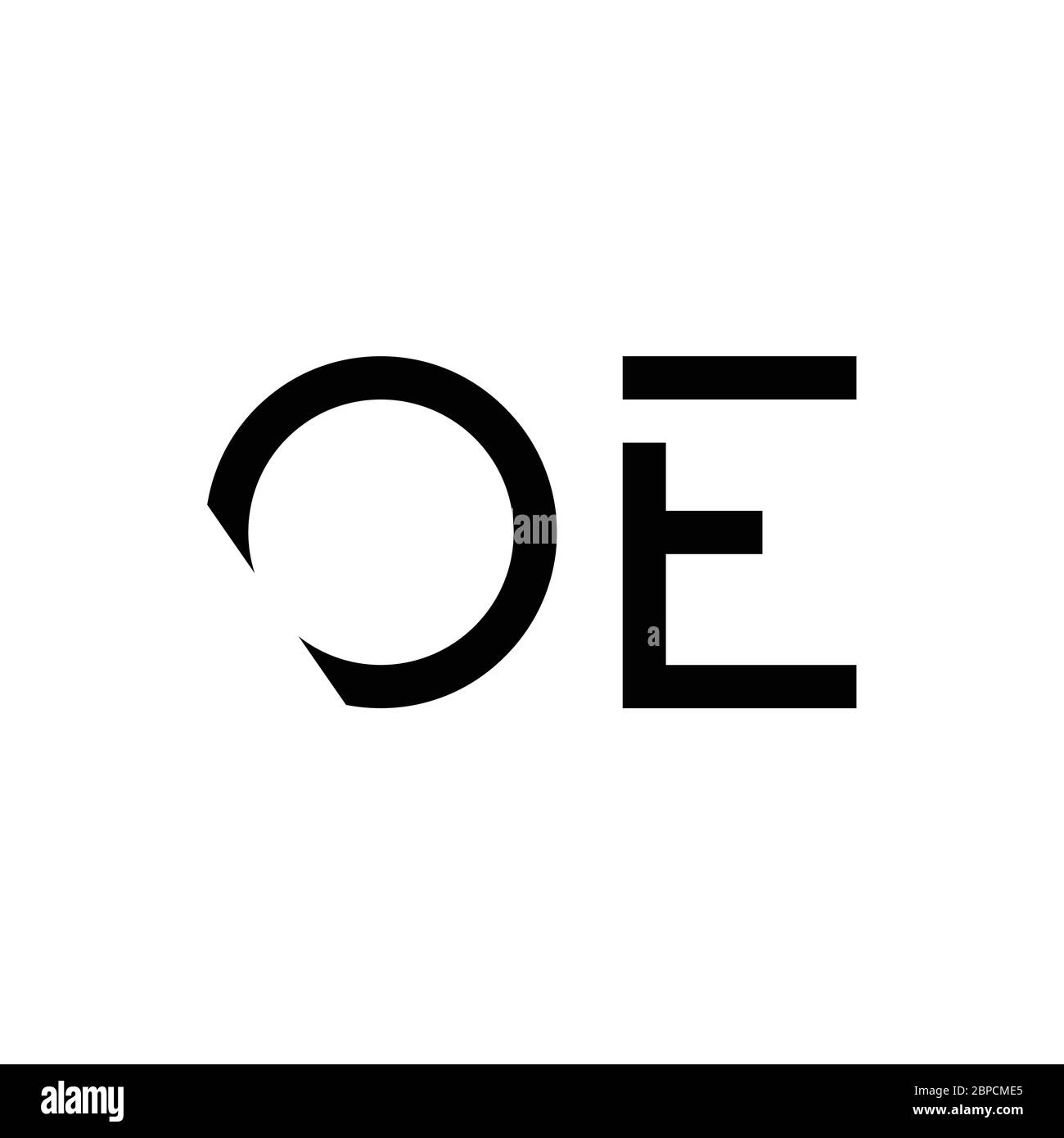 Initial Simple Letter OE Logo Design Vector Template. Abstract Minimal ...