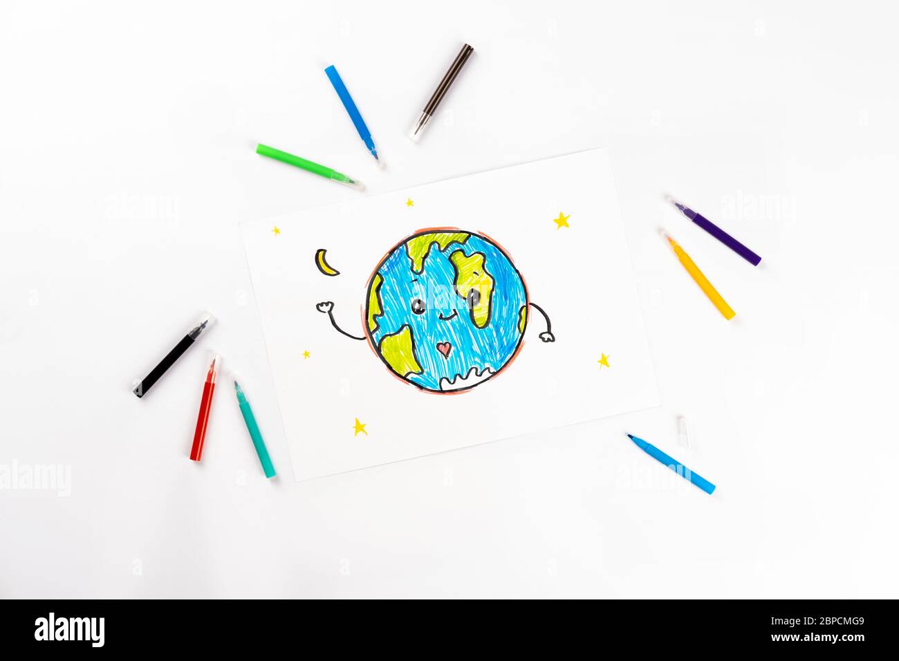 Save the earth drawing hi-res stock photography and images - Alamy