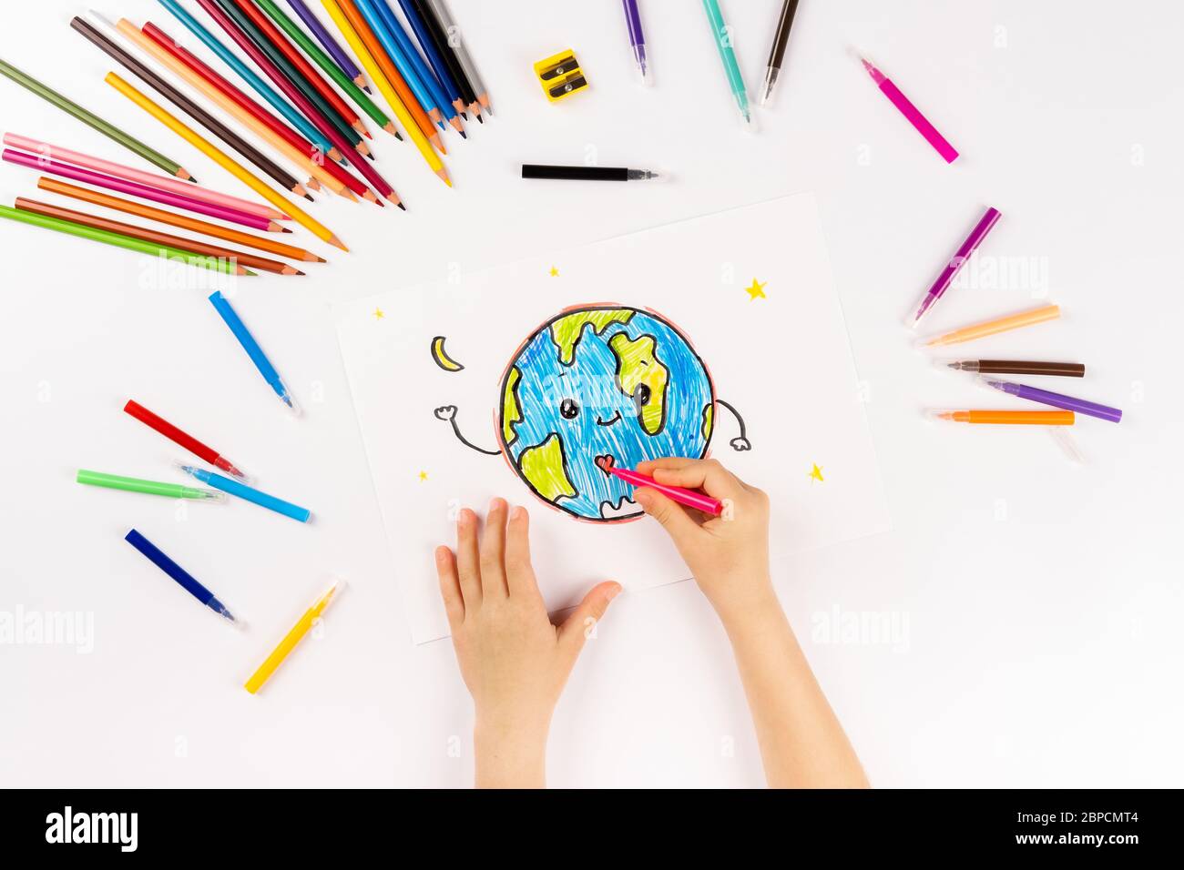 Save the earth drawing hi-res stock photography and images - Alamy