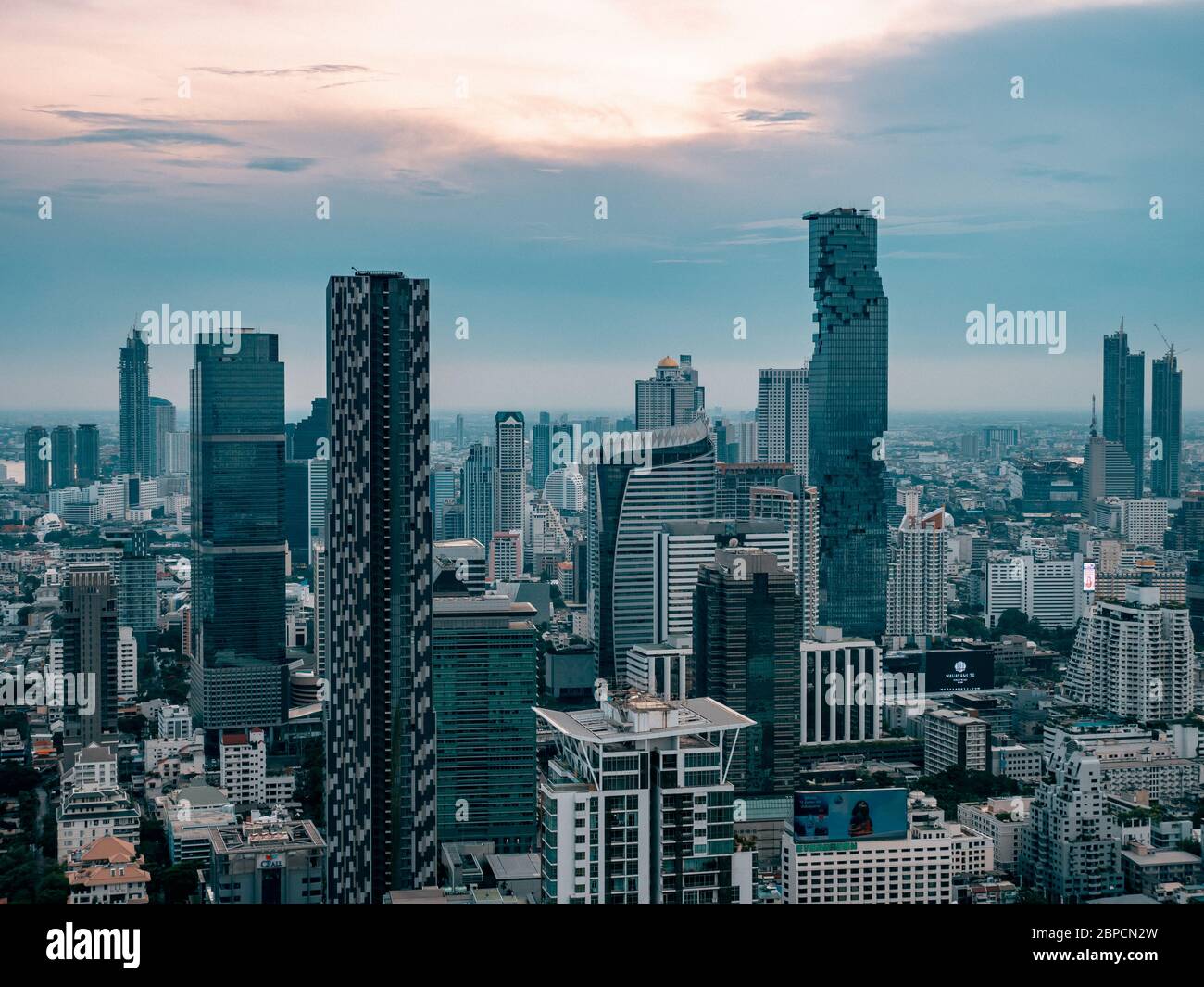 Bangkok cityscape, view from high building on Mahanakhon Stock Photo ...