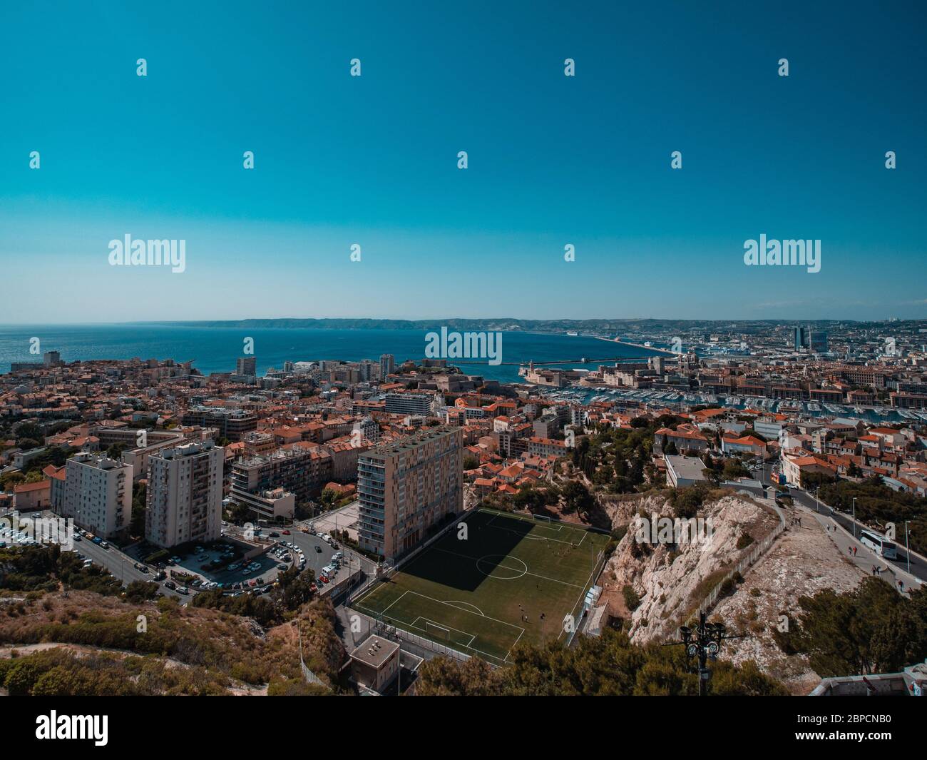 Panoramic view of Marseille City and its harbor France Stock Photo - Alamy