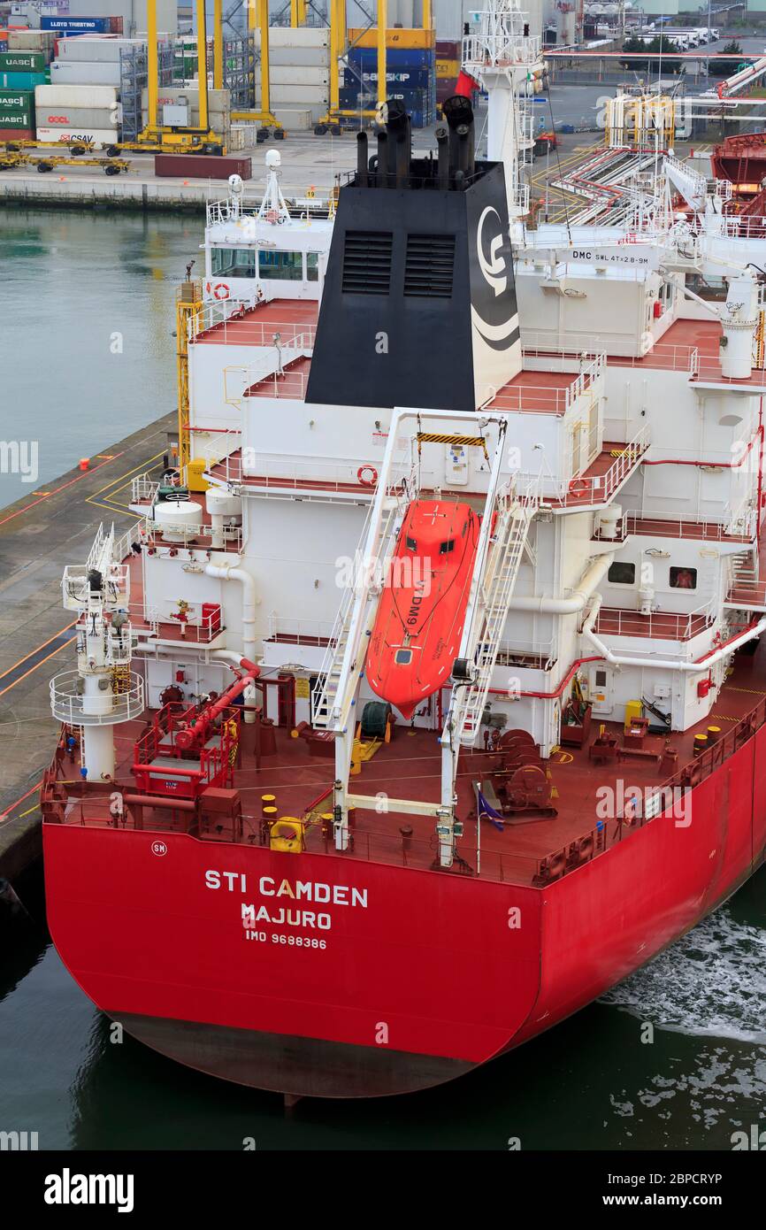 Oil Tanker, Dublin Port, County Dublin, Ireland Stock Photo - Alamy