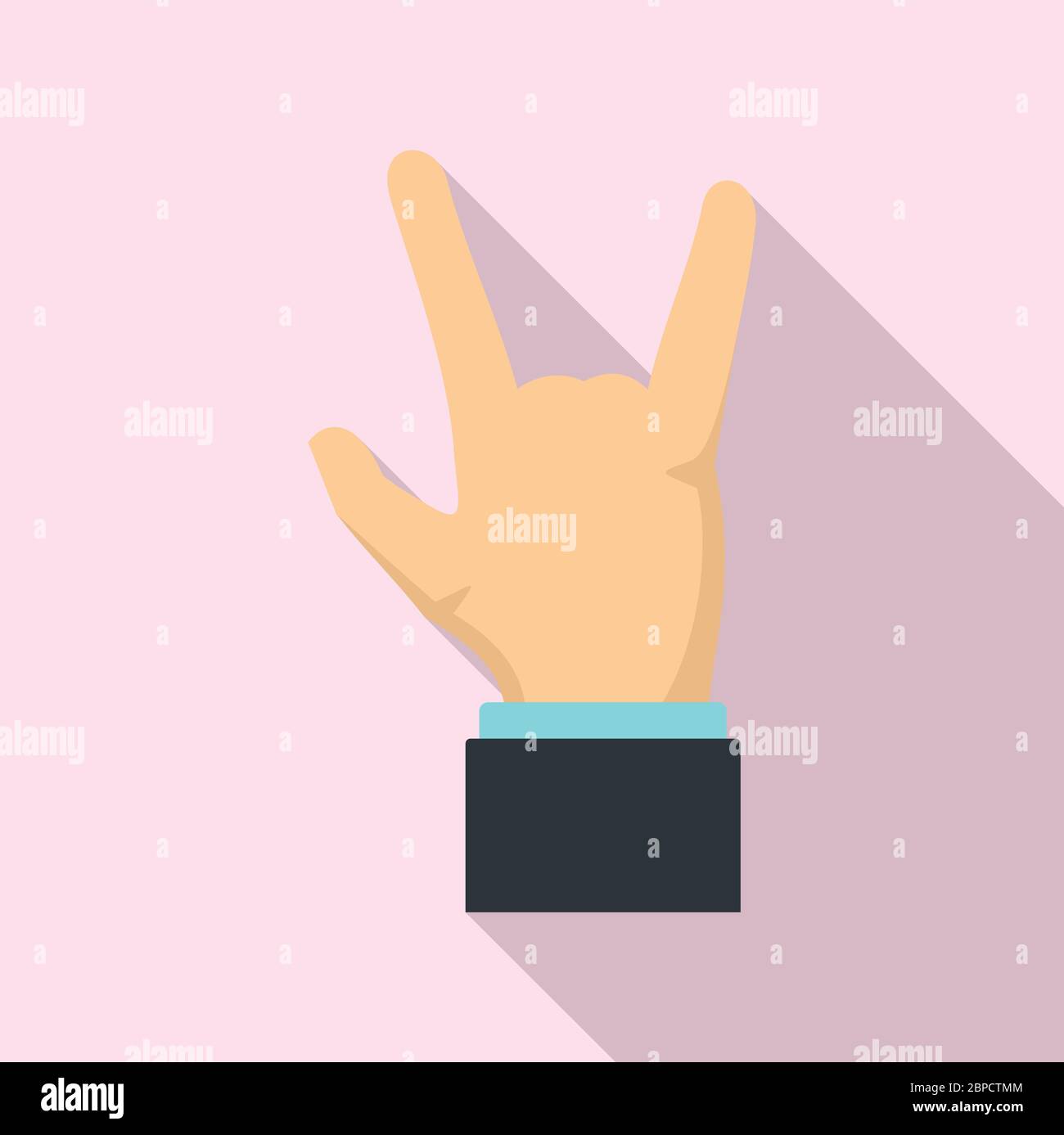 Hand up protest icon. Flat illustration of hand up protest vector icon ...