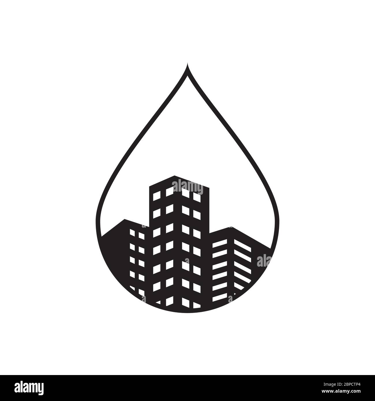 building with water drop concept. cleaning design vector illustration ...