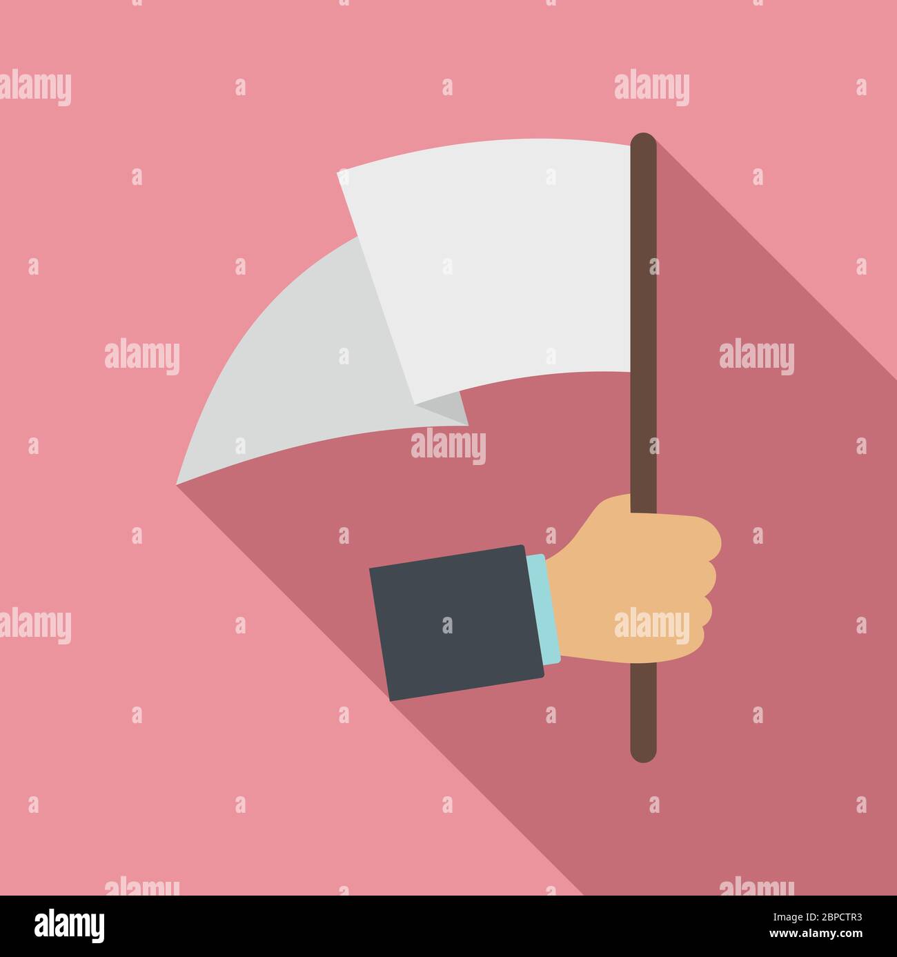 White flag protest icon. Flat illustration of white flag protest vector ...