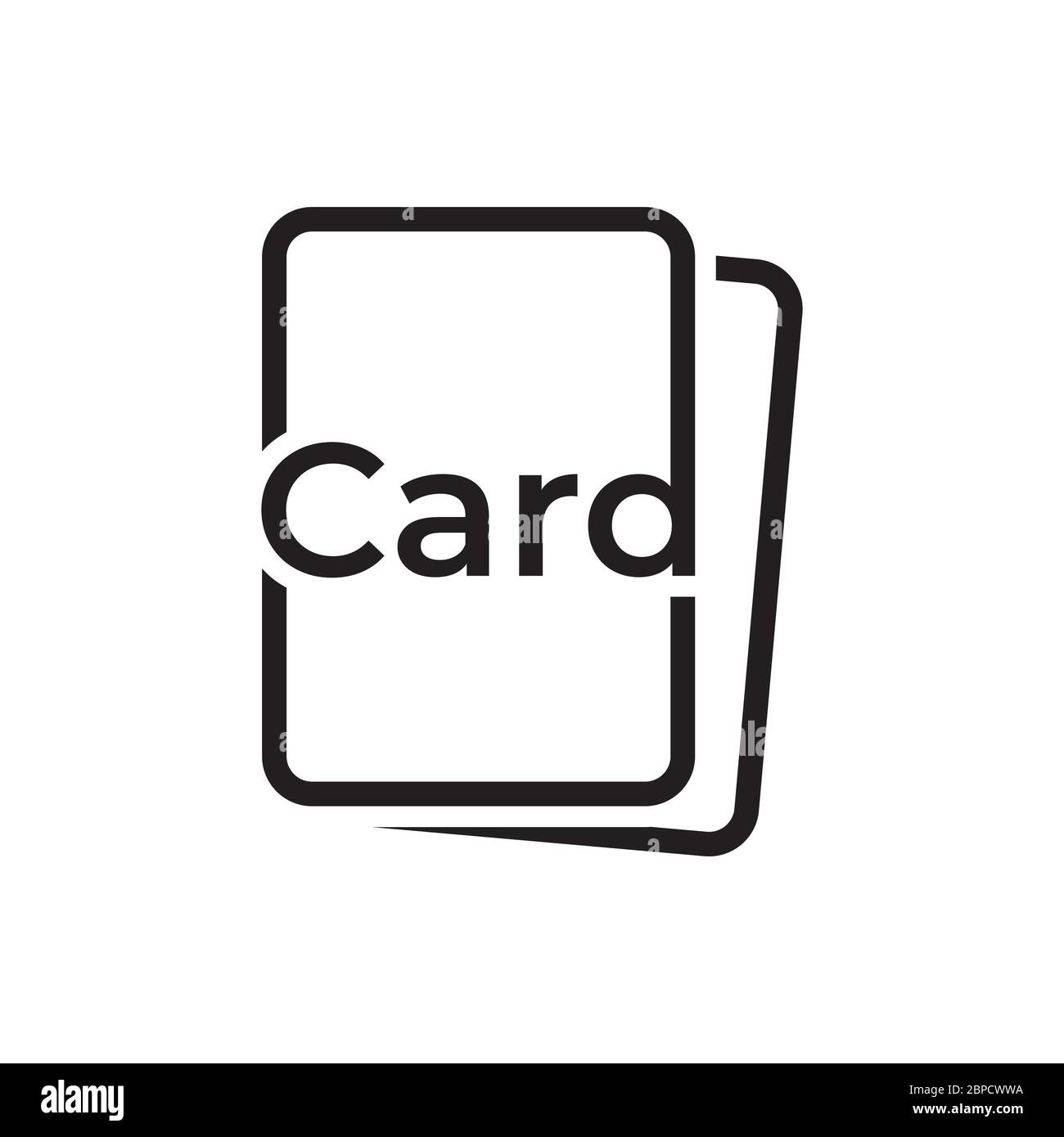 card word square lines design vector isolated on white background Stock ...