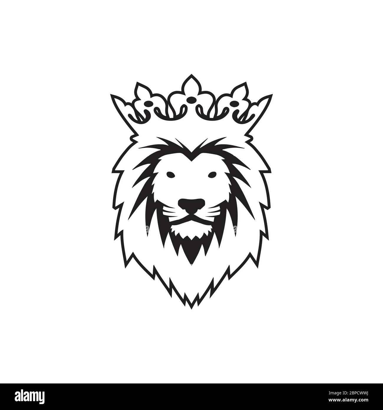 Lion Head Vector Crown Geometric Lion Head With Crown Logo