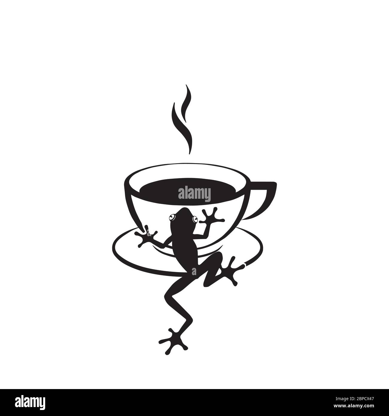 frog coffee icon symbol vector on white background Stock Vector Image ...