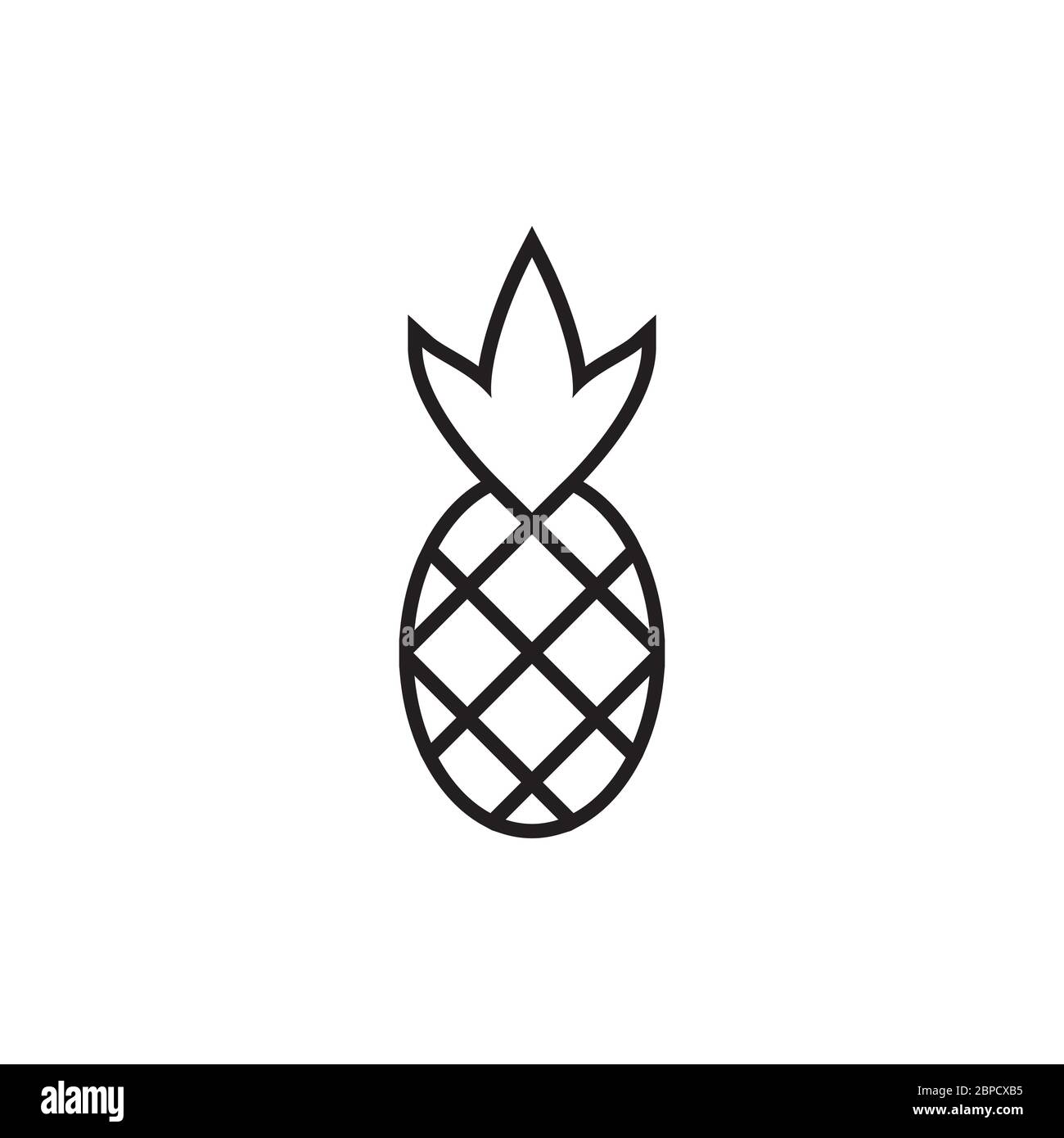 line icon pineapple vector isolated on white background Stock Vector ...