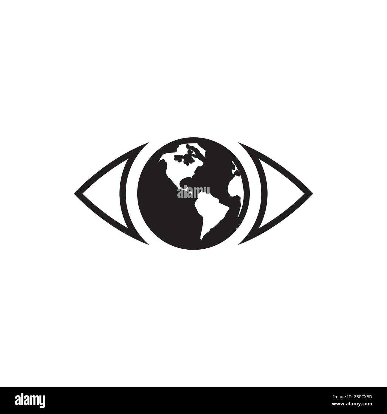 earth eye design vector. creative icon vector illustration Stock Vector ...