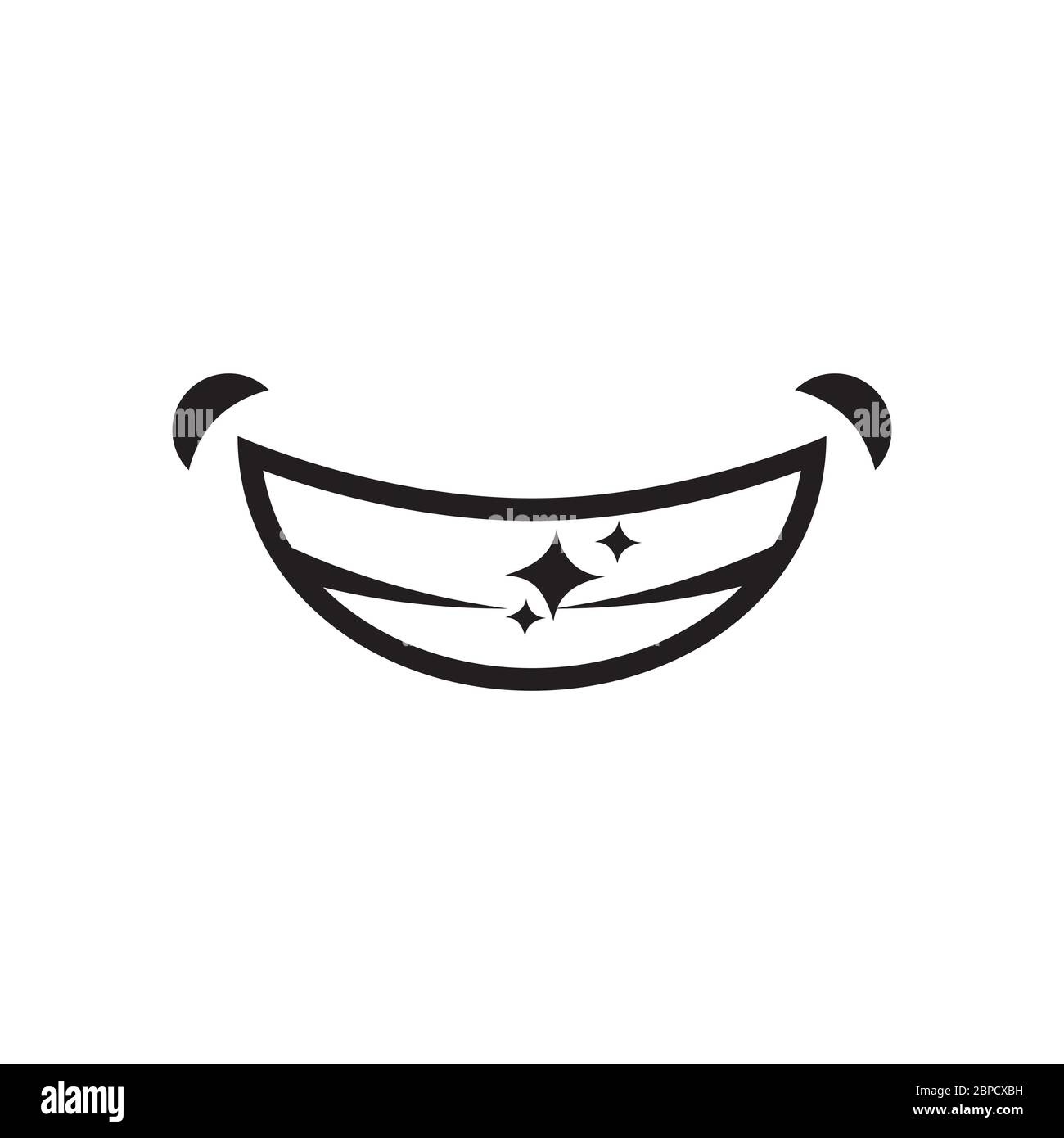 shiny sparkling smile design vector illustration Stock Vector Image ...